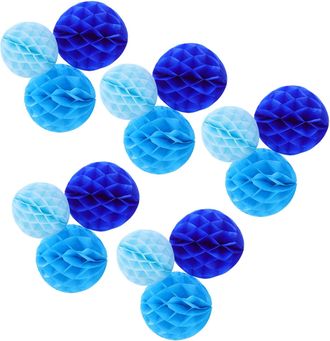 BESPORTBLE 15 Bunte Papierwabenkugeln aus Seidenpapier 15cm bis 20cm Wiederverwendbare H&auml;ngende Wabenkugel Dekoration f&uuml;r Babypartys Geburtstage und Kinderzimmer