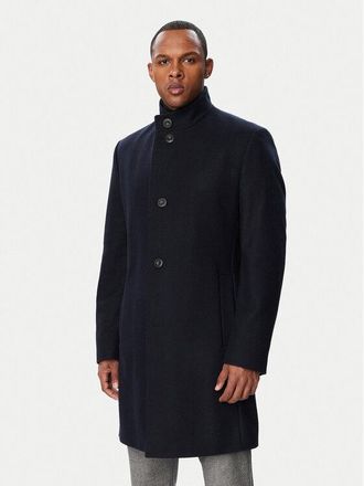 HUGO BOSS Wollmantel 50569223 Dunkelblau Regular Fit