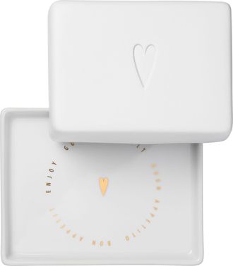 R&auml;der kleine 1/4 Butterdose Herz 11,5 x 9,5 x 6cm