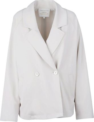 Alessia Santi Femme, Vestes, Beige, Taille: 36 FR Giacca doppiopetto in jersey