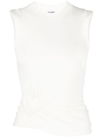 AMBUSH débardeur à découpe coeur - Blanc