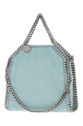 Stella McCartney Womens Falabella Tiny Crossbody Bag Blue Polyester