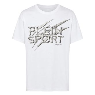 Plein Sport Homme, Sport, Blanc, Taille: 3XL T-Shirt Col Rond Ss Logo