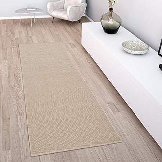 Paco Home Tapis Int&eacute;rieur & Ext&eacute;rieur Terrasse Et Balcon Monochrome Structur&eacute;, Dimension:200x280 cm, Couleur:Beige