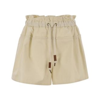 Moncler Femme, Shorts, Beige, Taille: 36 FR Twill Shorts