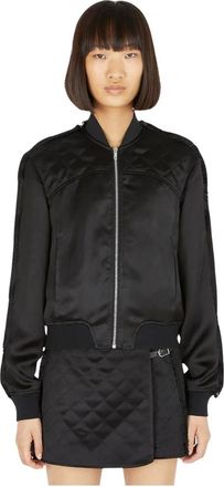Durazzi Milano Femme, Vestes, Noir, Taille: 36 FR Furry Trim Bomber Jacket