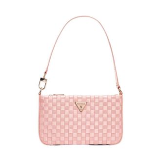 Guess Twiller Mini Schultertasche mit Rei&szlig;verschluss oben - - Bags - Damen - Rosa - ONE SIZE