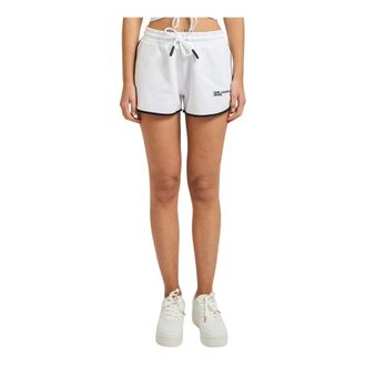 Karl Lagerfeld Femme, Shorts, Blanc, Taille: 42 FR Shorts &agrave; Rayures Contrast&eacute;es