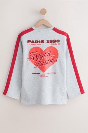 Next Sweater Sweatshirt mit Grafik und Herzmotiv, Paris (1-tlg)