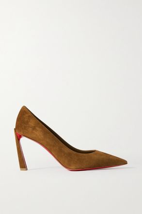 Christian Louboutin Escarpins En Daim Condora 85 - Marron