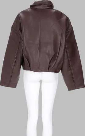 Rotate Bonded Leather Jacket - Brown