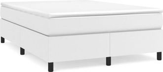 vidaXL Bettgestell Wei&szlig; 140x200 cm Kunstleder Vidaxl