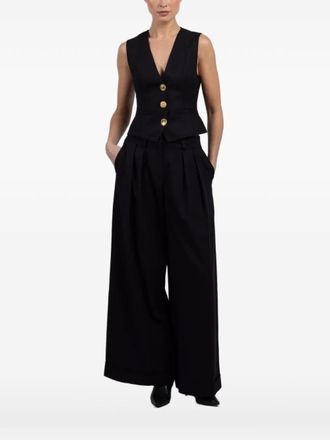 Fran&ccedil;oise Anita button V-neck waistcoat - Schwarz