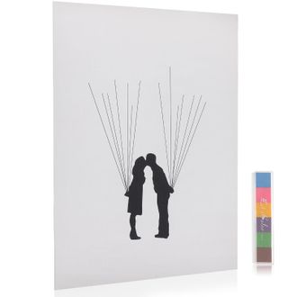 Artibetter DECORNIJIA Fingerabdruck G&auml;stebuch Hochzeit 30X40cm Leinwand Alternative Tischdekoration Kreatives Hochzeitsg&auml;stebuch mit Fingerabdr&uuml;cken f&uuml;r Stimmung