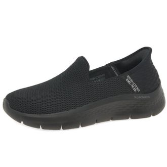 Skechers Damen Go Walk Flex Relish Sneakers, Black Textile Trim, 41 EU
