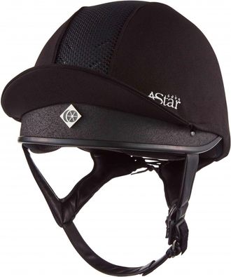 Charles Owen 4 Star Jockeyhelm - Schwarz, 2 1/2 - 58