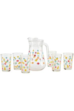 Novel Gl&auml;serset, Klar, Mehrfarbig, Glas, 7-teilig, Lfgb, Essen & Trinken, Gl&auml;ser, Gl&auml;ser-Sets