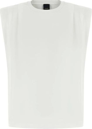 Pinko Pinko, Femme, Tops, Blanc, Taille: 40 FR Myranda Cotton Jersey Sweater