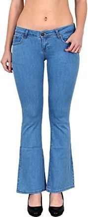 ESRA Jean Femme Bootcut Jean Taille Basse Pantalon Femmes Boot Cut B300