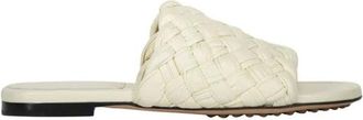 Bottega Veneta Femme, Chaussures, Blanc, Taille: 35 EU Lamb Leather Mules