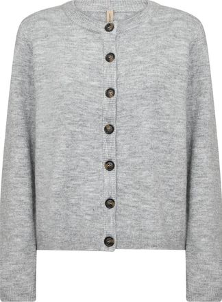 Soyaconcept Damen Strickjacke SC-Orlean, Cardigan, Rundhals, Light Grey, XL