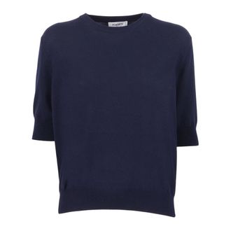 KANGRA Girocollo Corta Rasato Regular Fit - - Knitwear - Damen - Blau - S