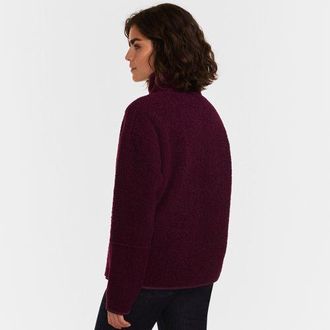 Lands End Teddy-Jacke, Damen, Gr&ouml;&szlig;e:36-38 regular, Rot, Polyester, by Lands End