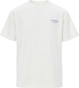 Flaneur Fl&acirc;neur - Col ras du cou c&ocirc;tel&eacute; - Homme - Tops - Blanc - Taille: M