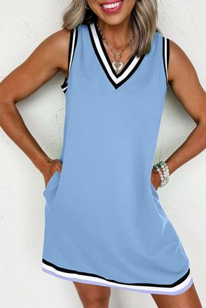 Azura Exchange &Auml;rmelloses V-Ausschnitt Freizeitkleid