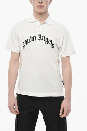 Palm Angels Hopsack Cotton Polo With Embroidered Logo size Xl