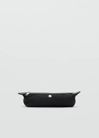 Mango Trousse nylon fermeture &Eacute;clair noir - Femme - Taille unique - MANGO