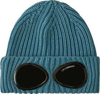C.P. Company C.p. Company, Homme, Accessoires, Bleu, Taille: ONE Size Extrafine Merino Wool Goggle Beanie