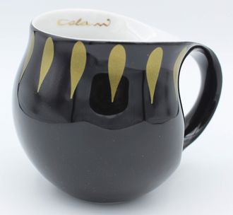 Luigi Colani Designer Tasse Kaffeetasse Becher Cappuccinotasse Kaffeebecher Gold&Color Drops Schwarz/Gold 280 ml