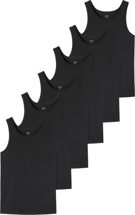 Uncover by Schiesser Unterhemd/Tanktop - 6er Pack (3XL Schwarz)