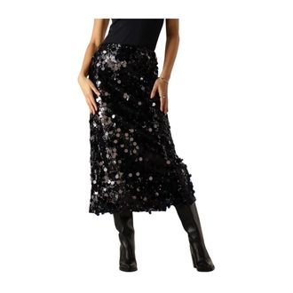 Moves Schwarzer Midi-Rock Lubinu - - Skirts - Damen - Schwarzk - S