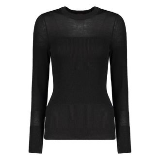 Moorer Langarm Stricktop - - Knitwear - Damen - Schwarzk - XS