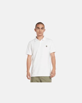 Timberland Oyster River Polohemd mit Baumlogo f&uuml;r Herren in Wei&szlig;, Herren, Wei&szlig;, Gr&ouml;&szlig;e