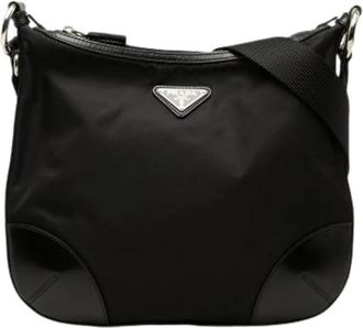 Prada Sac bandouli&egrave;re Pre-owned en nylon - Femme - Pre-owned - Noir - Taille: ONE Size