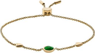 Skagen Damen Edelstahl und Halbedelstein oder Messing mit Schieberverschluss Armband