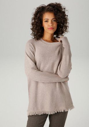 Aniston Strickpullover mit eingestricktem Stern im R&uuml;cken