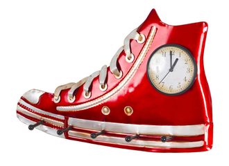 Haku M&ouml;bel Wandgarderobe rot, Metall - Ma&szlig;e: B 50 cm x H 31 cm x T 6 cm, Style: Industrial