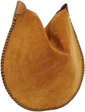 Isabel Marant Sac Oskan Hobo Soft en cuir de veau velours tress&eacute;