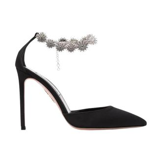 Aquazzura Schwarze kristallverzierte High Heels - - Shoes - Damen - Schwarzk - 37 1/2 EU