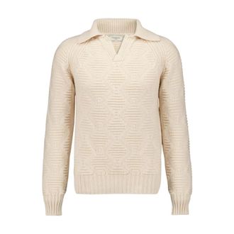 PIACENZA 1733 Piacenza 1733, Homme, Pulls, Beige, Taille: S V-neck Tricots
