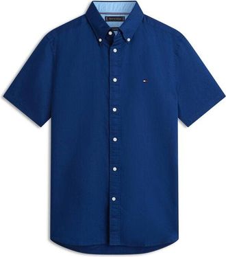 Tommy Hilfiger Herren Hemd aus Leinen-Baumwoll-Mix