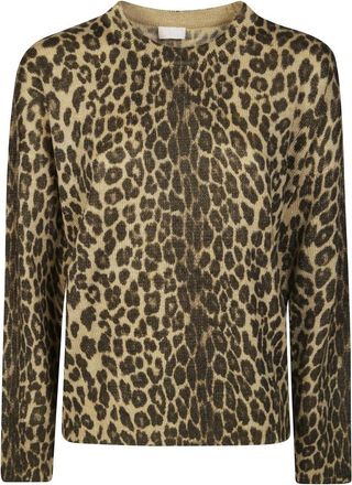 Liu Jo Femme, Pulls, Brun, Taille: 40 FR Haut Imprimé Animal pour Femmes