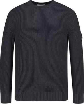 Joop Herren Pullover blau Baumwolle unifarben