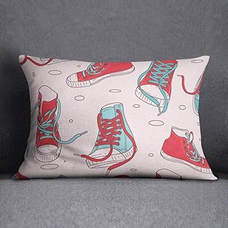 Questo Casa Dekorativer Kissenbezug, Kissenbezug, Heimdekoration, für Sofa, Café, Größe: 35 x 50 cm, entworfen und hergestellt in der Türkiye