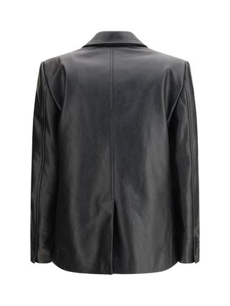 Balenciaga Womens Standard Jacket Black Calf Leather Bos Taurus
