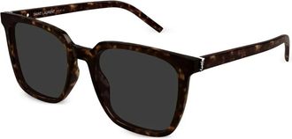 Saint Laurent Eyewear lunettes de soleil à monture carrée - Marron